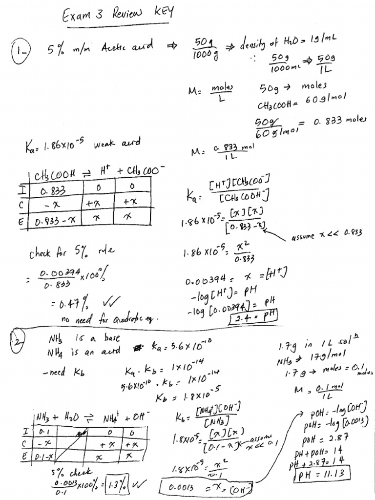 Exam Review Key | PDF