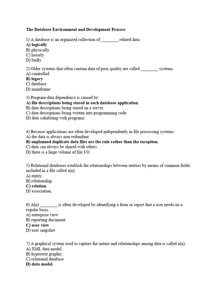 The Database Environment And Development Process Download Free Pdf Databases System 