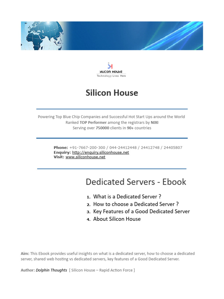 SiliconHouse Dedicated Servers | PDF | Random Access Memory ...