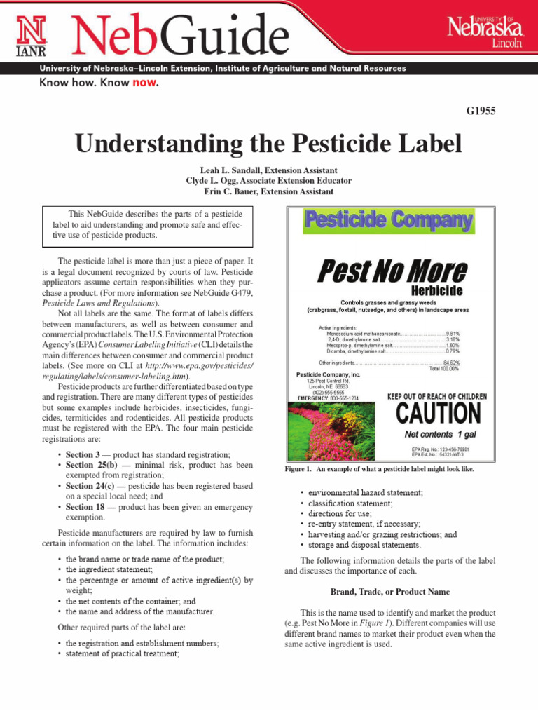 Understanding Pesticide Label | PDF | Pesticide | Toxicity