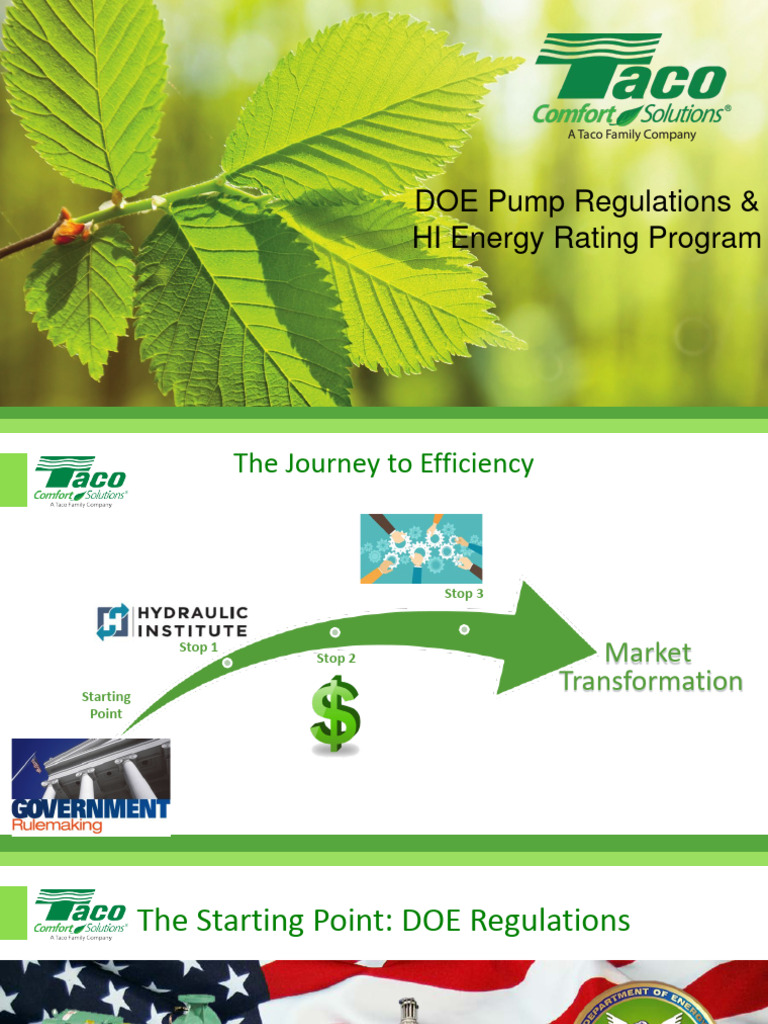 DOE Pump Efficiency Regulations Overview | PDF | Pump | Energy Conservation