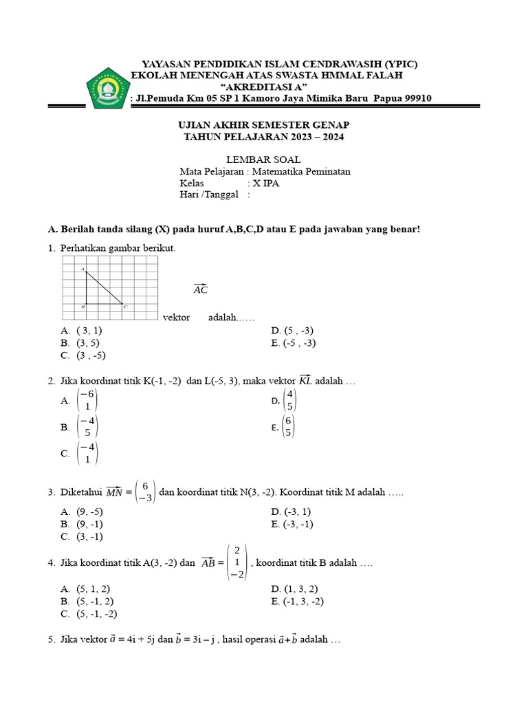 MTK Minat X IPA 2024 | PDF | Metode & Bahan Ajar