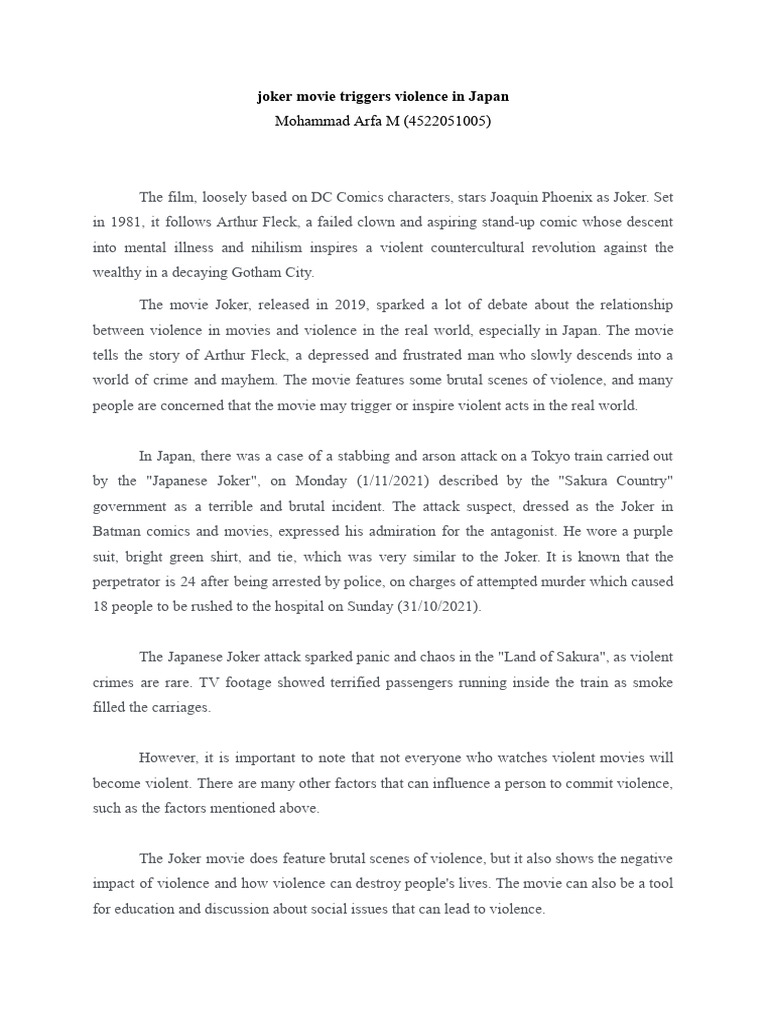 Task Creative Writing - Mohammad Arfa M | PDF | Batman | Dc Comics