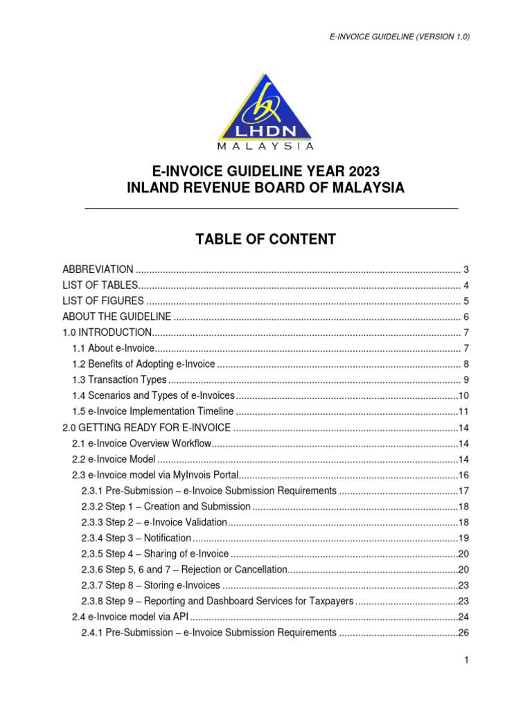 IRBM e-Invoice Guidelines | Download Free PDF | Json | Xml