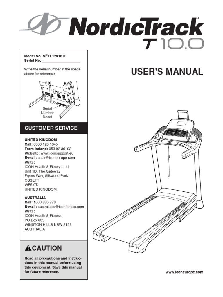 User'S Manual: Caution | PDF | Treadmill | Screw