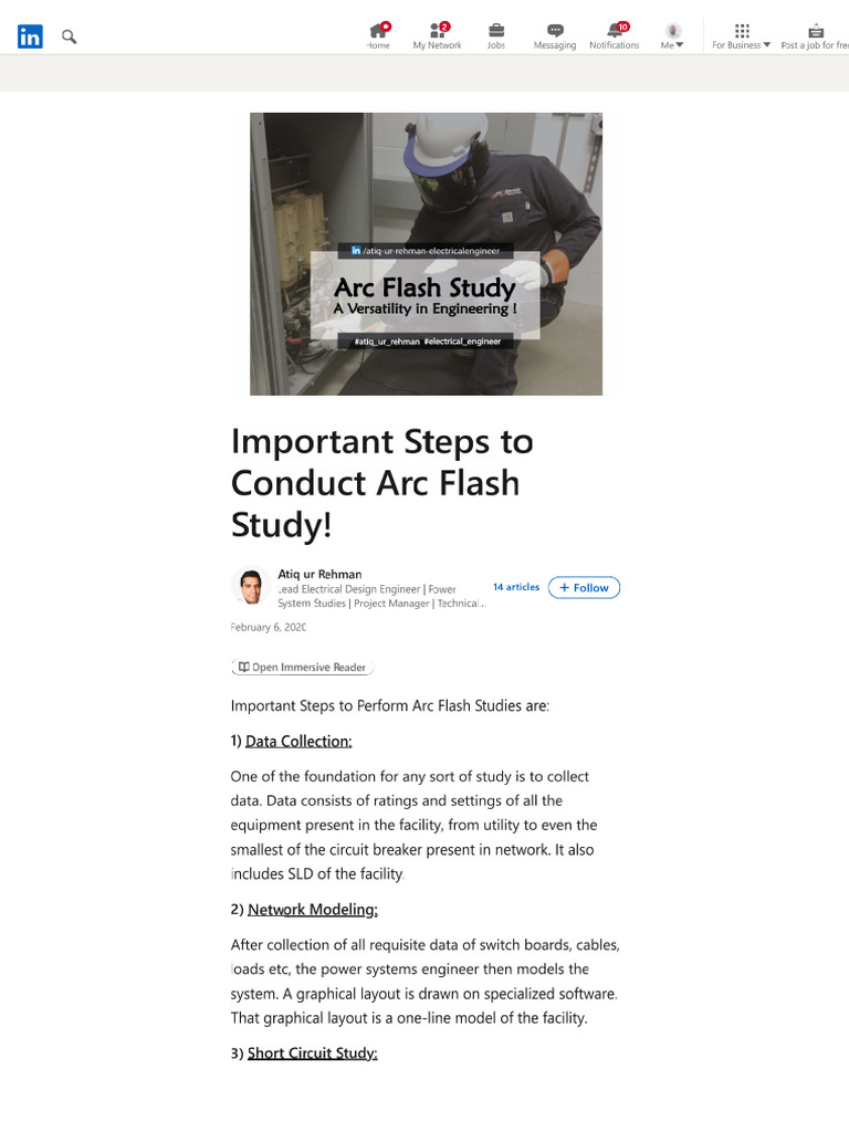 Important Steps To Conduct Arc Flash Study! | PDF