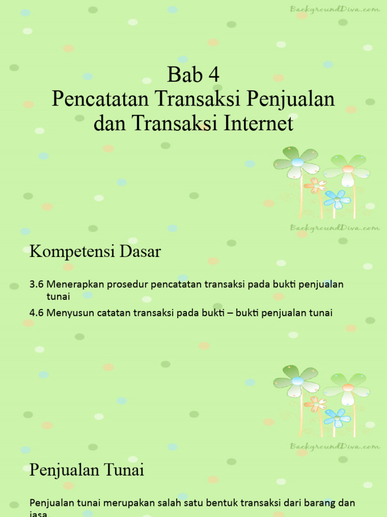 Pencatatan Transaksi Penjualan Tunai | PDF