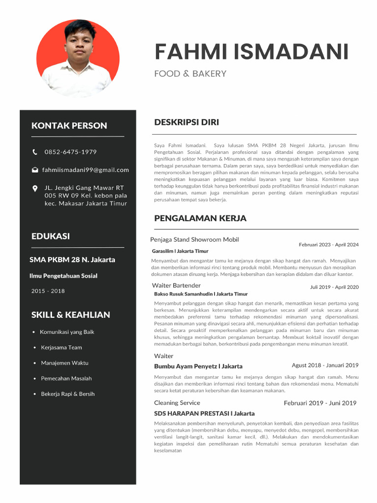 CV FAHMI ISMADANI TERBARU | PDF