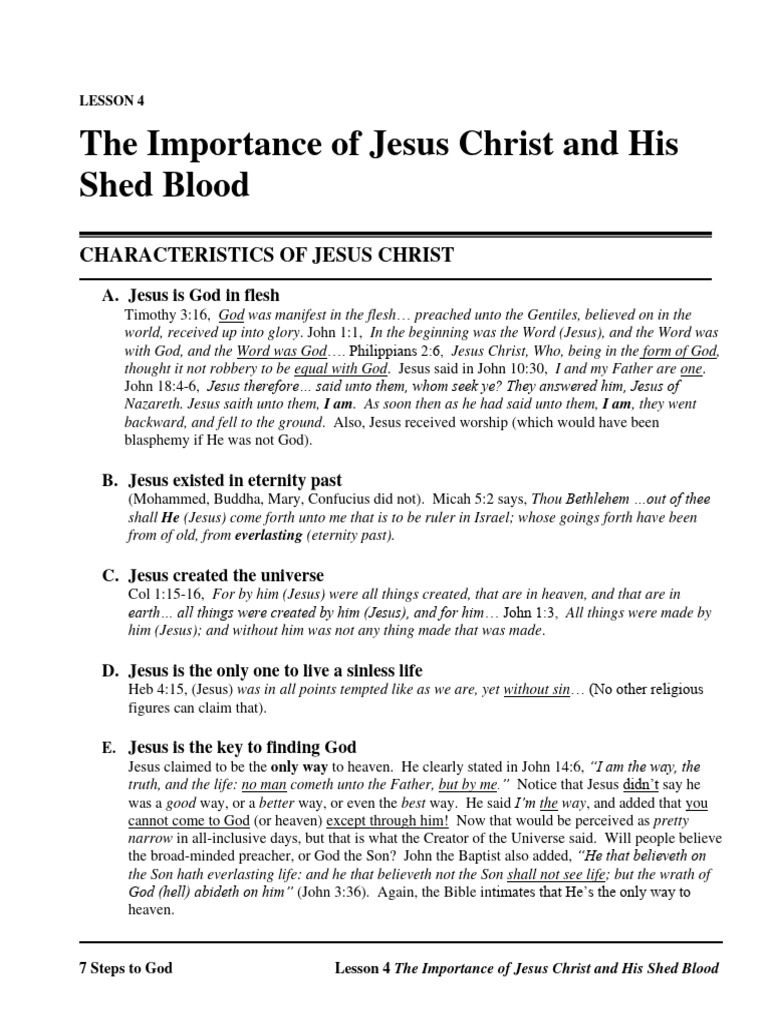 Lesson-7-and-8-Importance-of-Jesus-Christ | Download Free PDF | Jesus ...