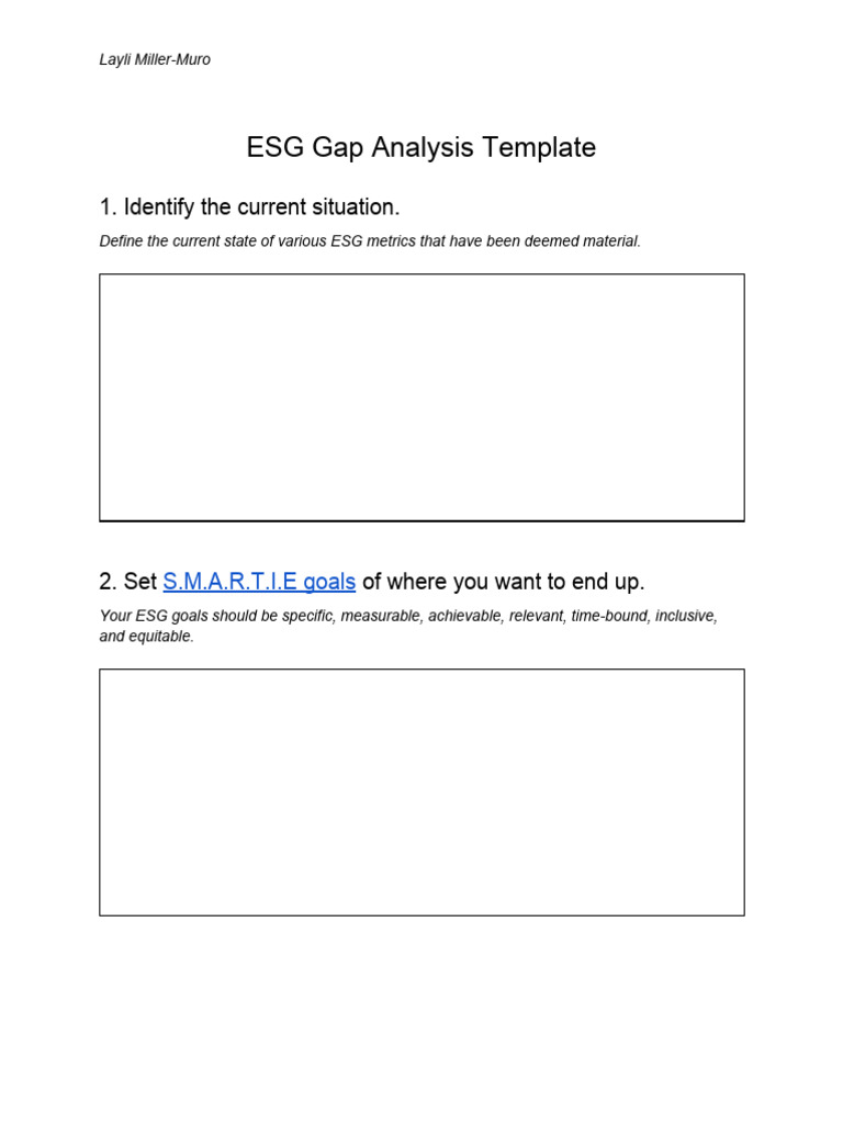 ESG Gap Analysis Template | PDF