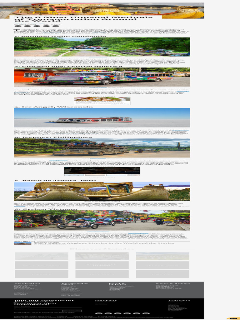 Unusual Methods of Transportation Around The World | PDF | Vietnam | Train