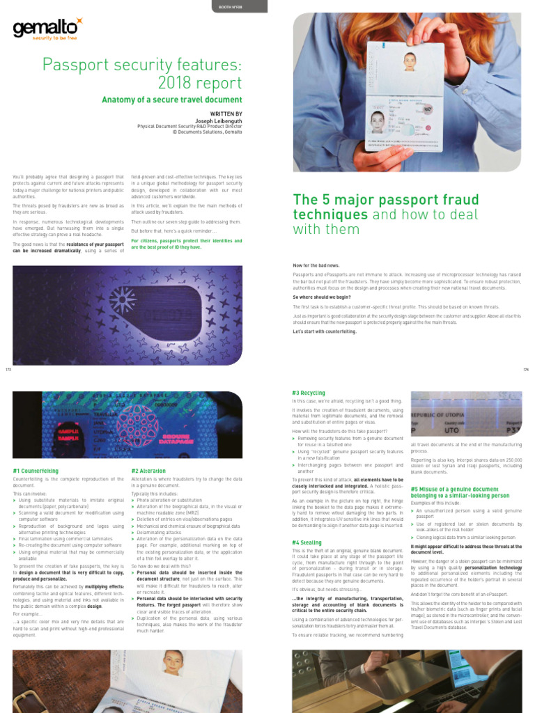 GEMALTO Joseph Leibenguth | PDF | Authentication | Identity Document