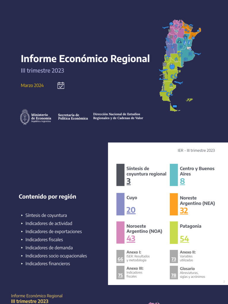 Informe Economico Regional Ministerio de Economia 2023 | PDF | Buenos Aires | Petróleo