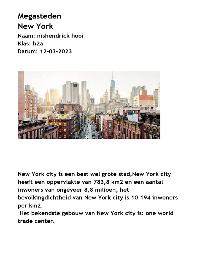 Megasteden New York | PDF