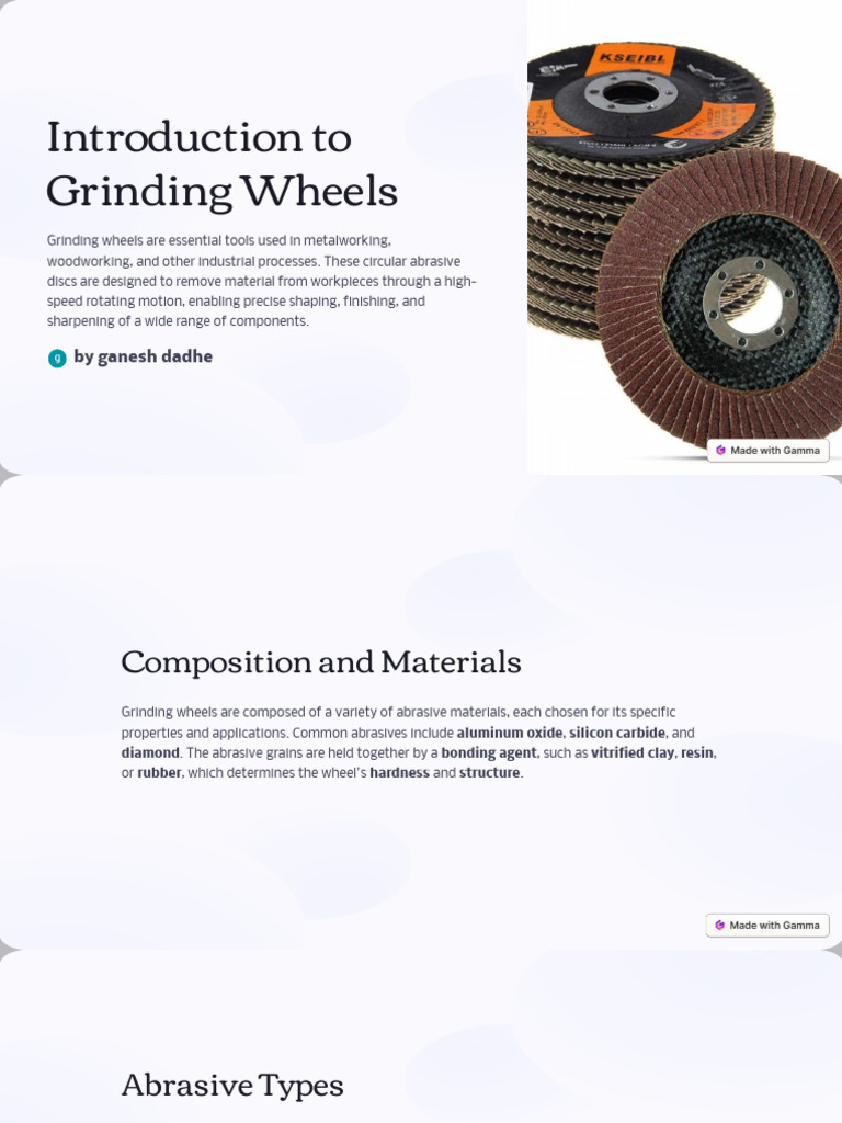 Introduction To Grinding Wheels | PDF | Abrasive | Grinding (Abrasive ...