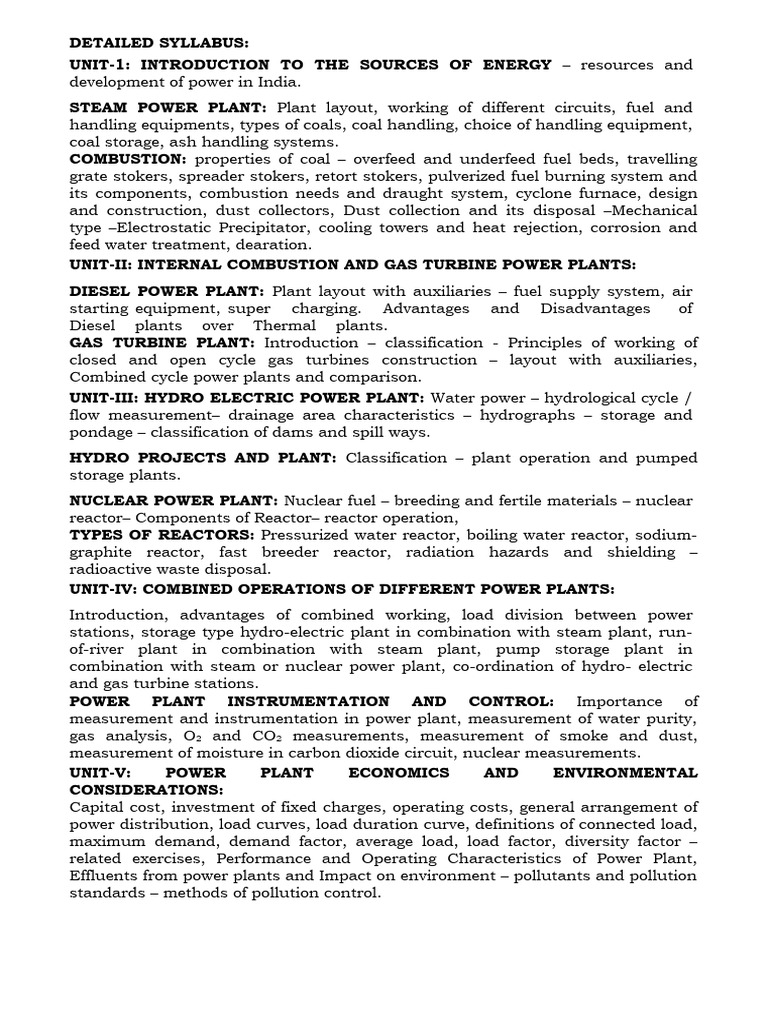 Ppe Syllabus and Model Paper - R20 - 16-04-2024 | PDF | Power Station ...