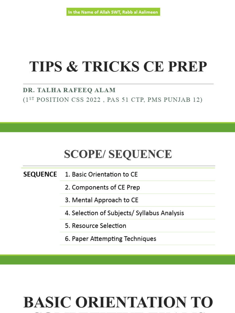 Tips For CSS Prep NOA | PDF | Pakistan