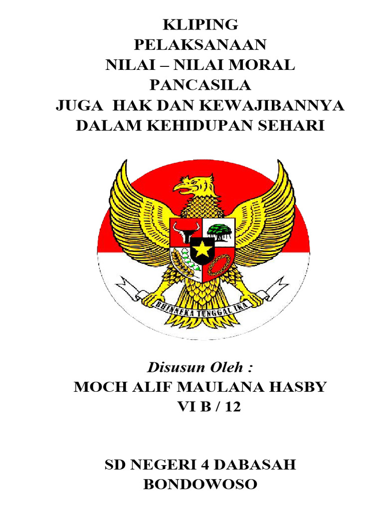 kliping-pancasila PENERAPAN NILAI PANCASILA | PDF