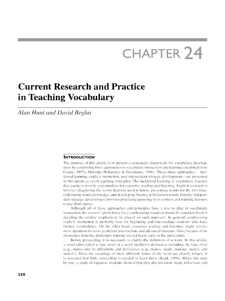 R6 Hunt Beglar Current Research and Practice | PDF