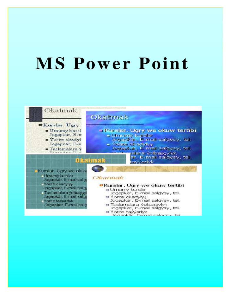 Azgylyjow A MS Power Point-2005 | PDF