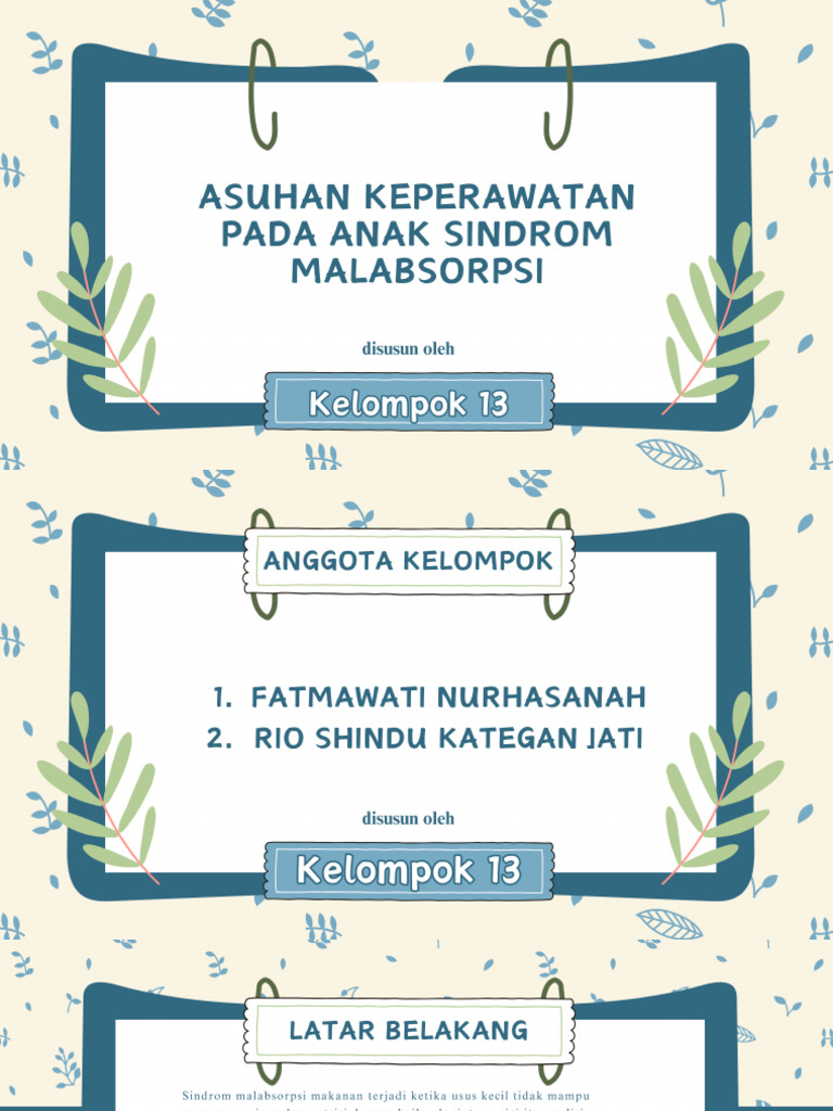Salinan Dari Asuhan Keperawatan Pada Anak Sindrom Malabsorpsi | PDF