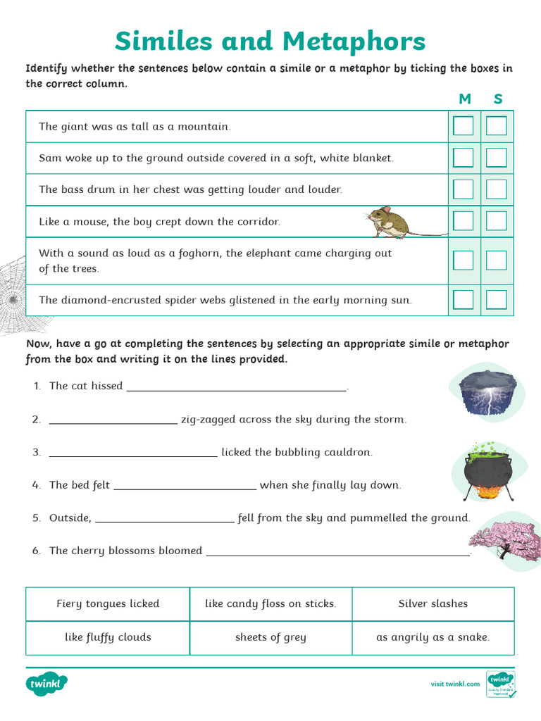 Similes and Metaphors | PDF