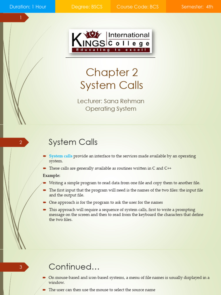 System Calls | PDF | Computer File | Operating System System Calls | PDF | Computer File | Operating System