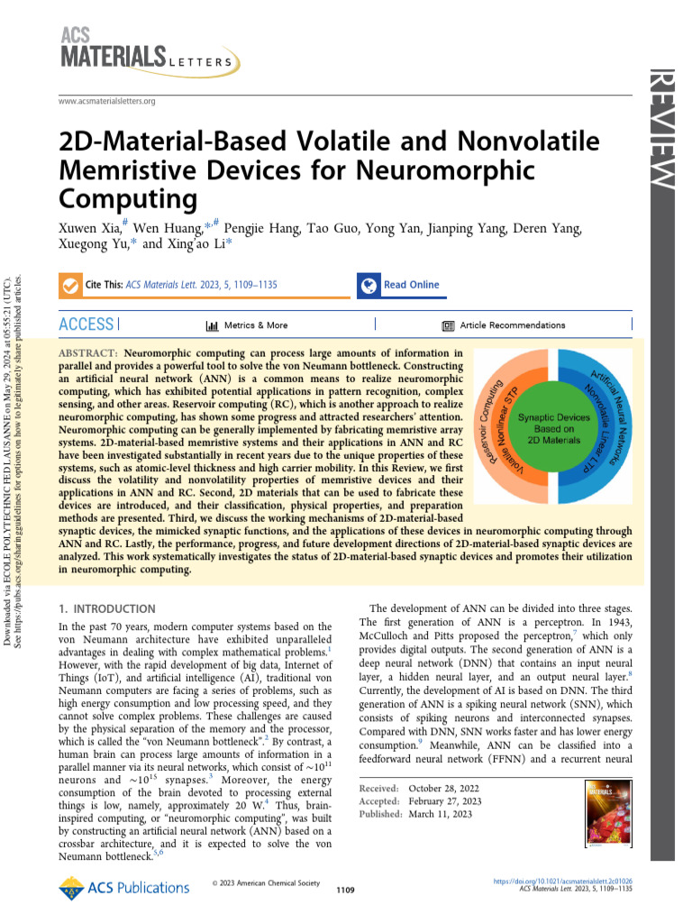 2D-Material-Based Volatile and Nonvolatile Memristive Devices For ... 2D-Material-Based Volatile and Nonvolatile Memristive Devices For ...