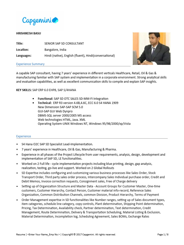 CV Hrishikesh Basu | PDF | Invoice | Electronic Data Interchange