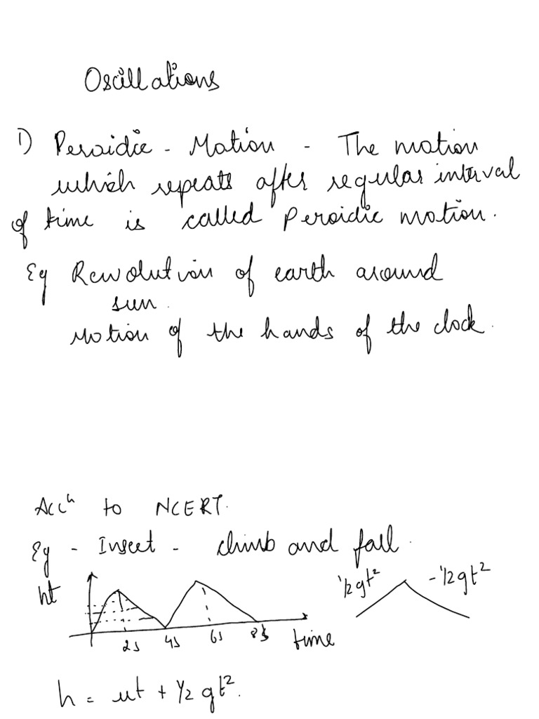 Oscillations Notes. | PDF