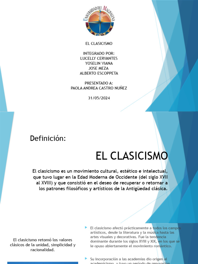 El Clasicismo | PDF | Clasicismo | Periodo Clásico (Música)
