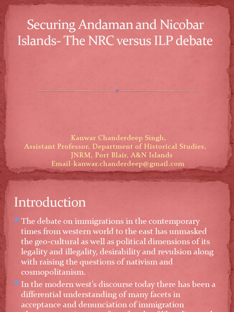NRC vs ILP: Immigration in A&N Islands | PDF | Cultural Globalization