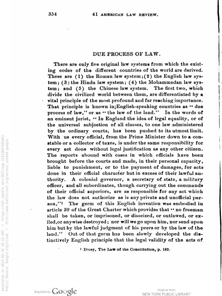 Understanding Due Process of Law | PDF | Fourteenth Amendment To The ...