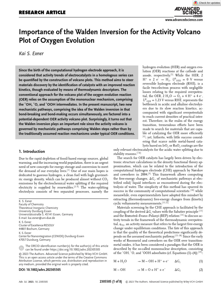 2023-Exner-Advanced Science-Importance of The Walden Inversion For The ...