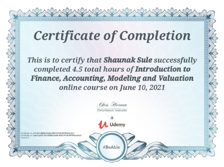 Introduction To Finance, Accounting, Modeling and Valuation | PDF