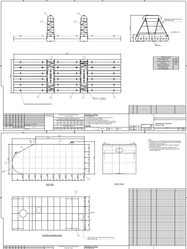Annexure II - Tidal Platform Drawings | PDF | Naval Architecture ...