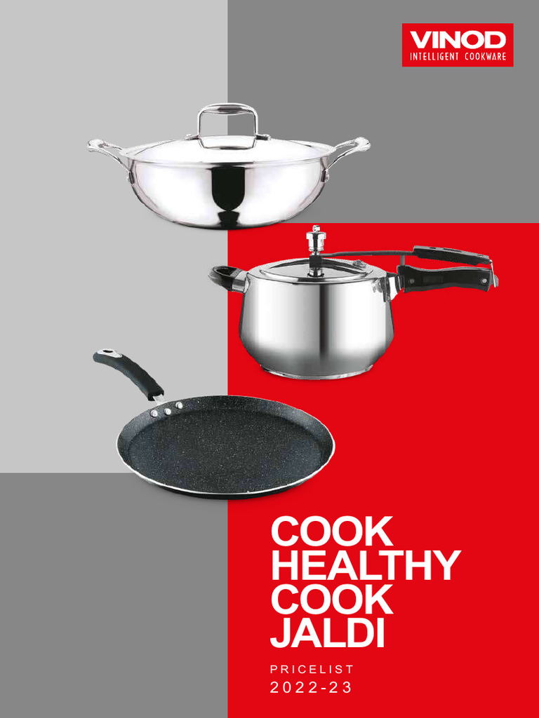 Vinod Cookware Pricelist 2022 - 23 | PDF | Cookware And Bakeware | Frying Pan