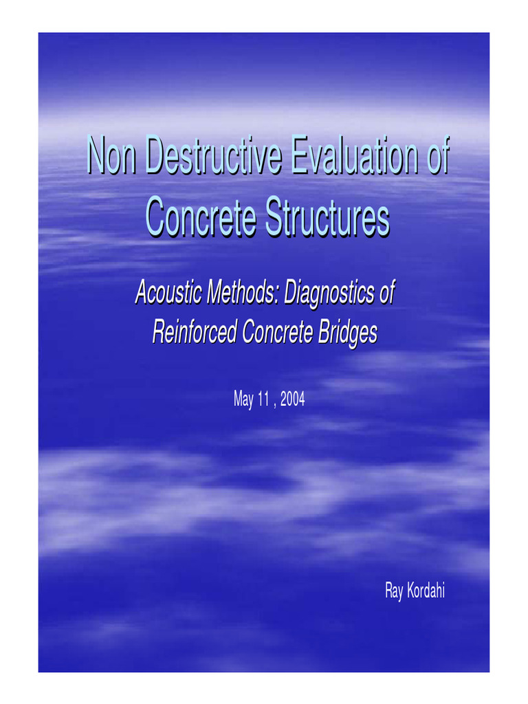NDE Techniques for Concrete Bridges | PDF | Nondestructive Testing ...