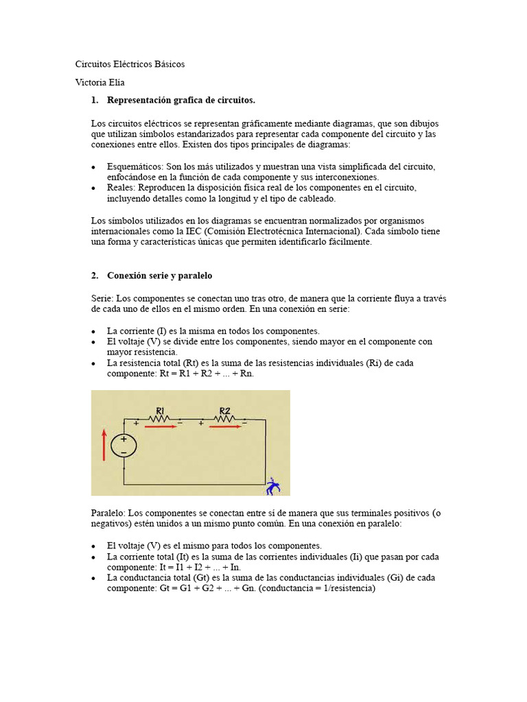Circuitos Eléctricos Básicos Elía | PDF | voltaje | Red eléctrica