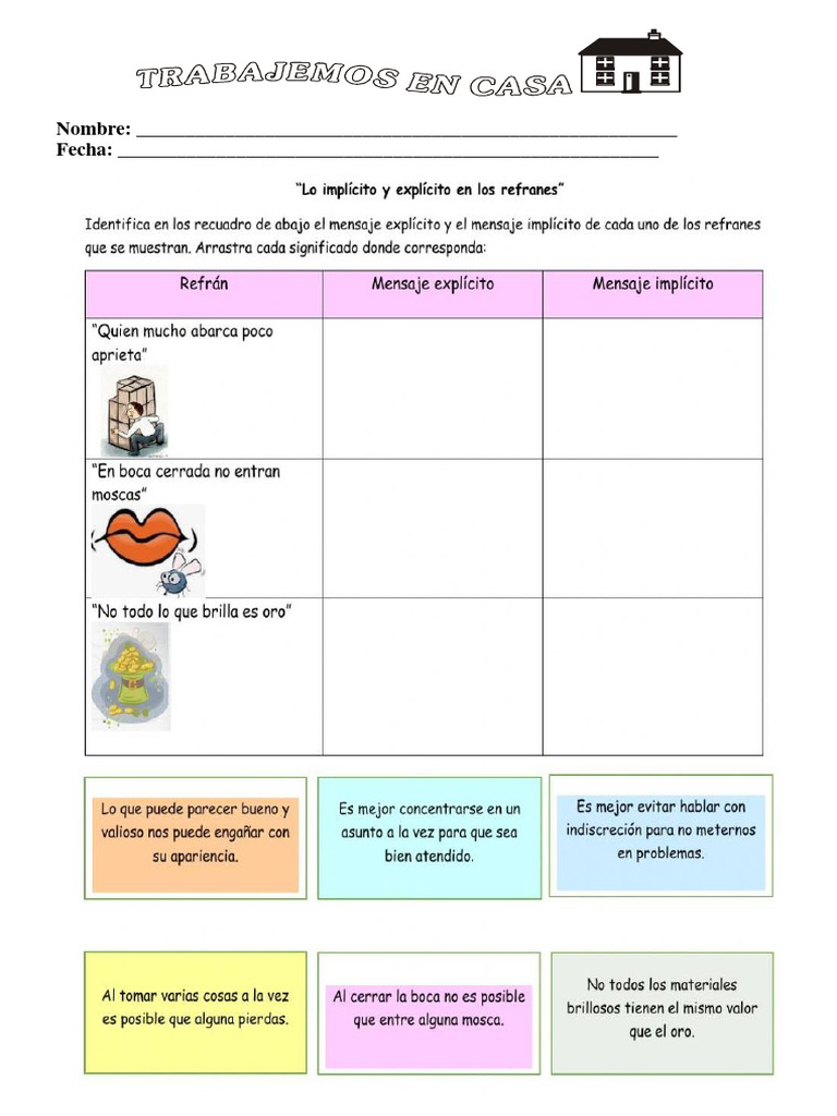 Mensaje Explícito e Implícito | PDF