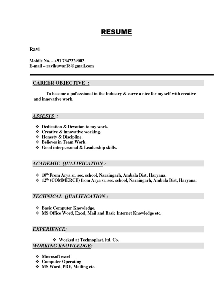 Ravi's Resume | PDF