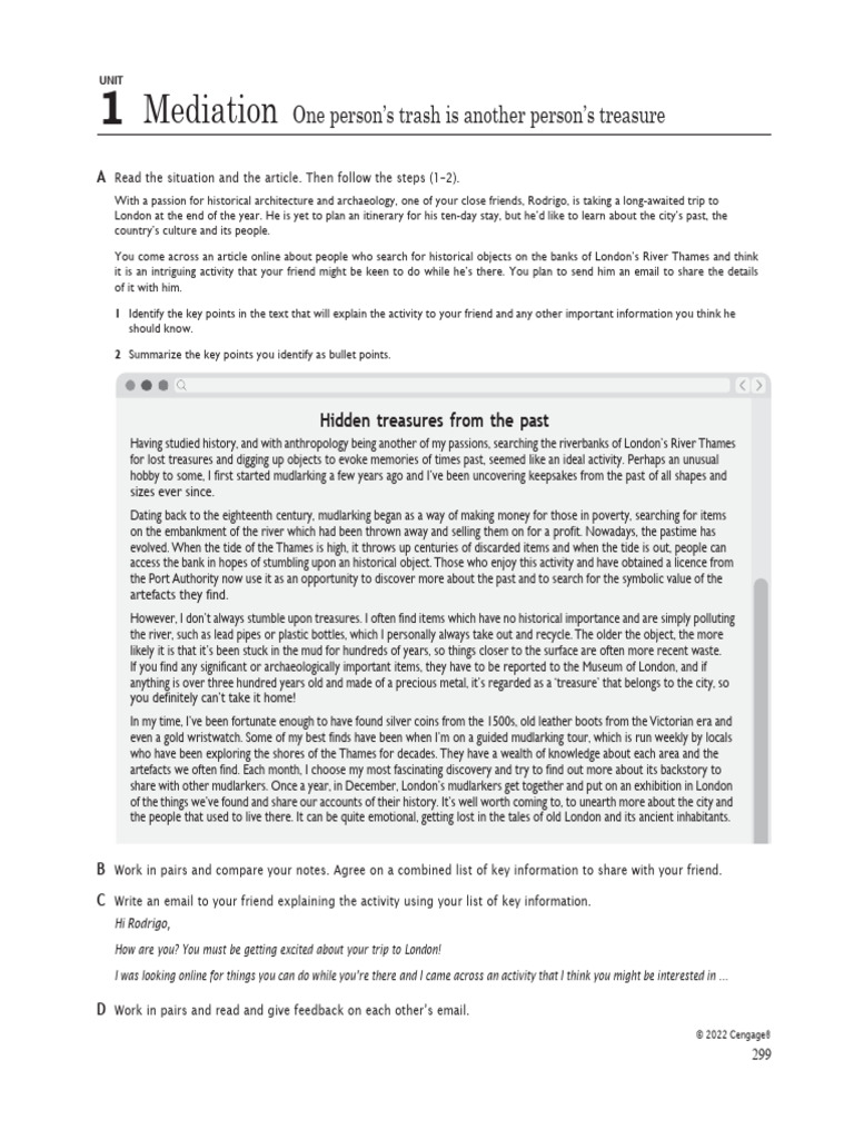 Voices Advanced Mediation Worksheets Unit 1 | PDF