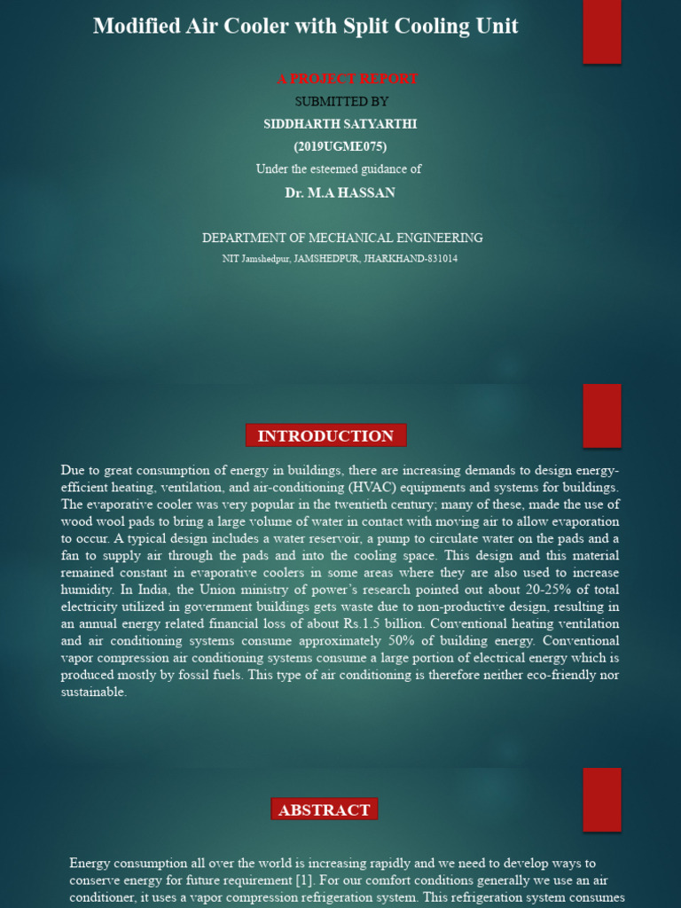 Energy-Efficient Split Air Cooler | PDF | Air Conditioning | Energy Technology