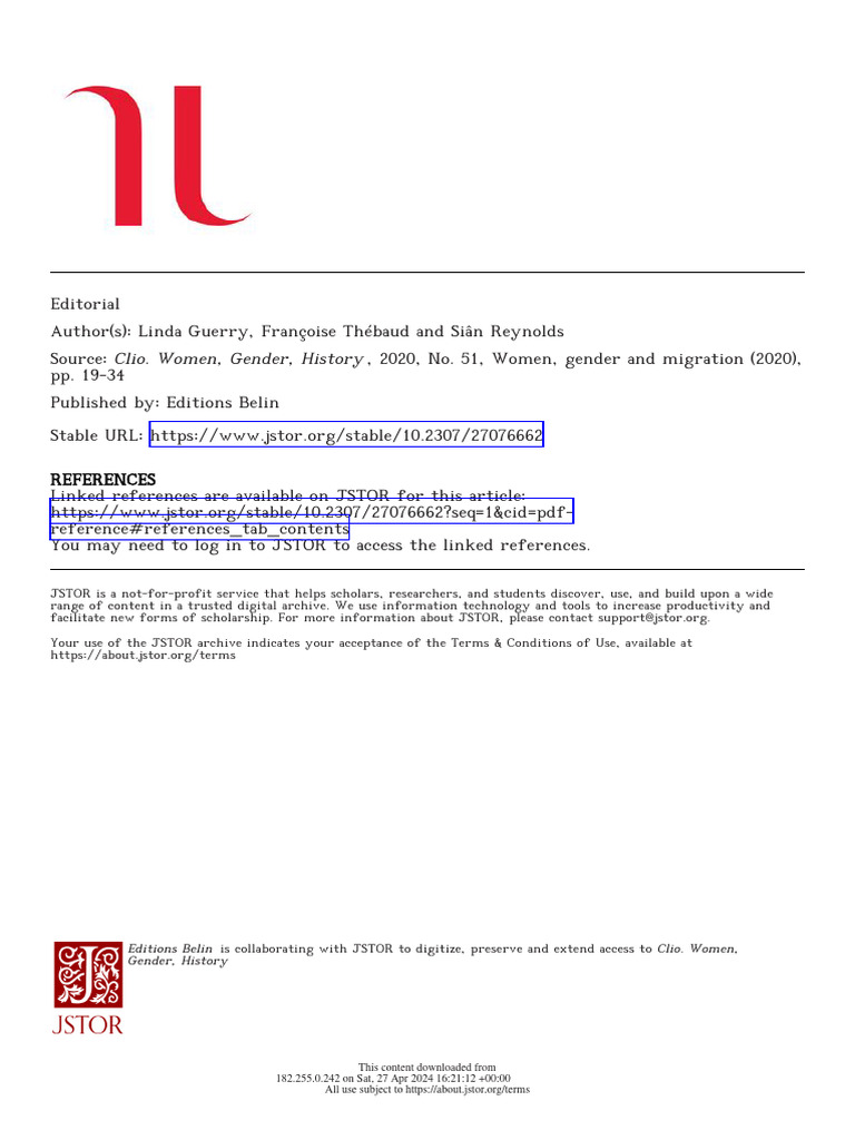 Guerry Editorial 2020 | PDF | Human Migration | International ...