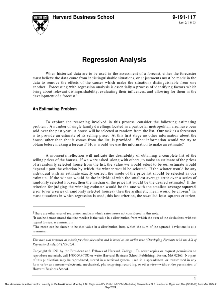 Regression Analysis | Download Free PDF | Errors And Residuals | Regression Analysis