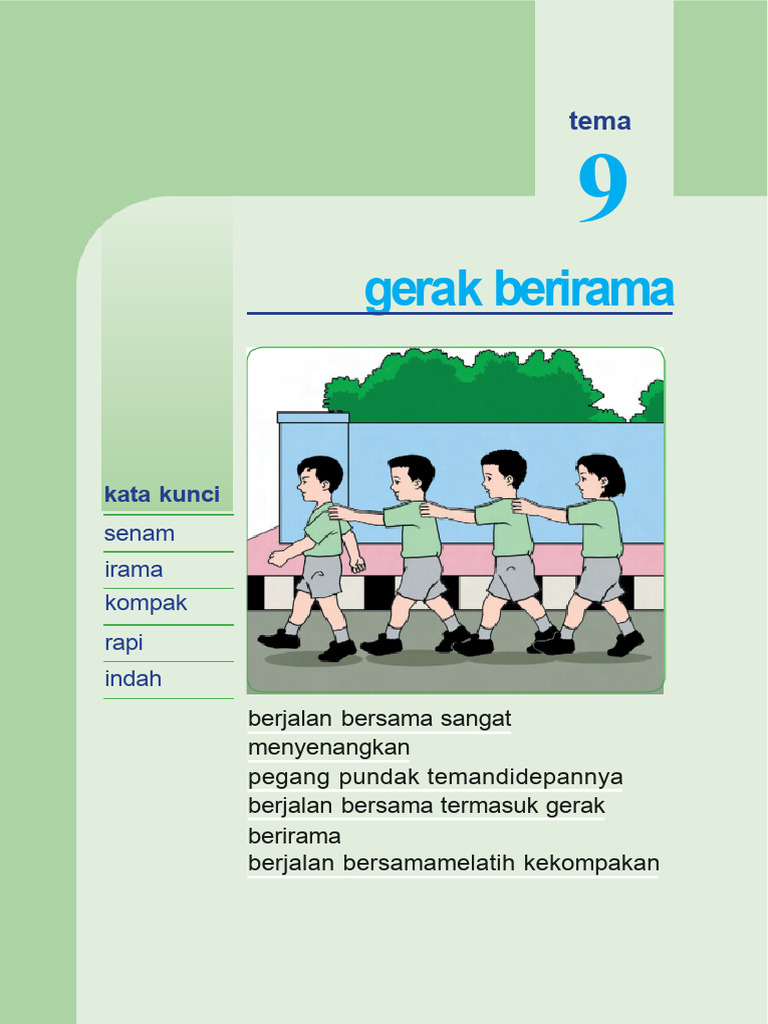 Penjasorkes SD-MI Kelas 1. Tema 9 1 | PDF
