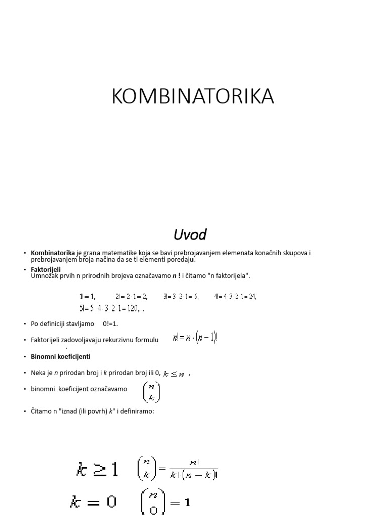 KOMBINATORIKA | PDF