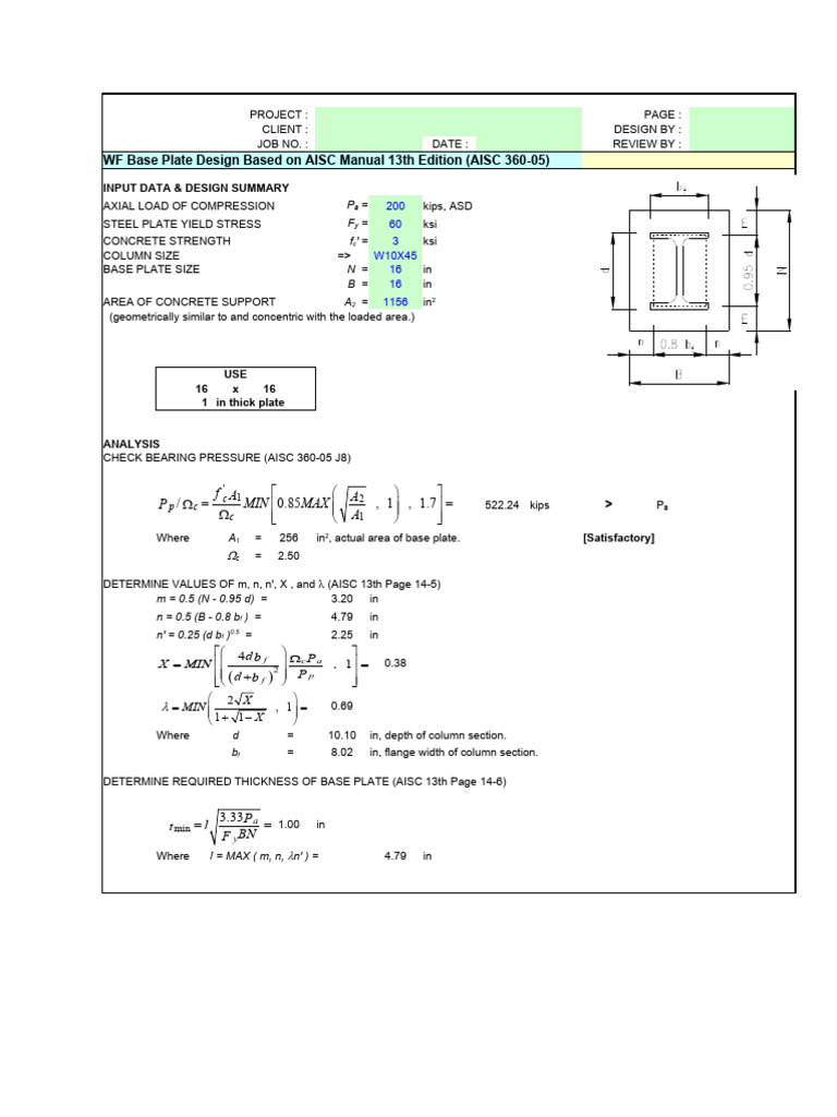 Base Plate | PDF | Column | Continuum Mechanics