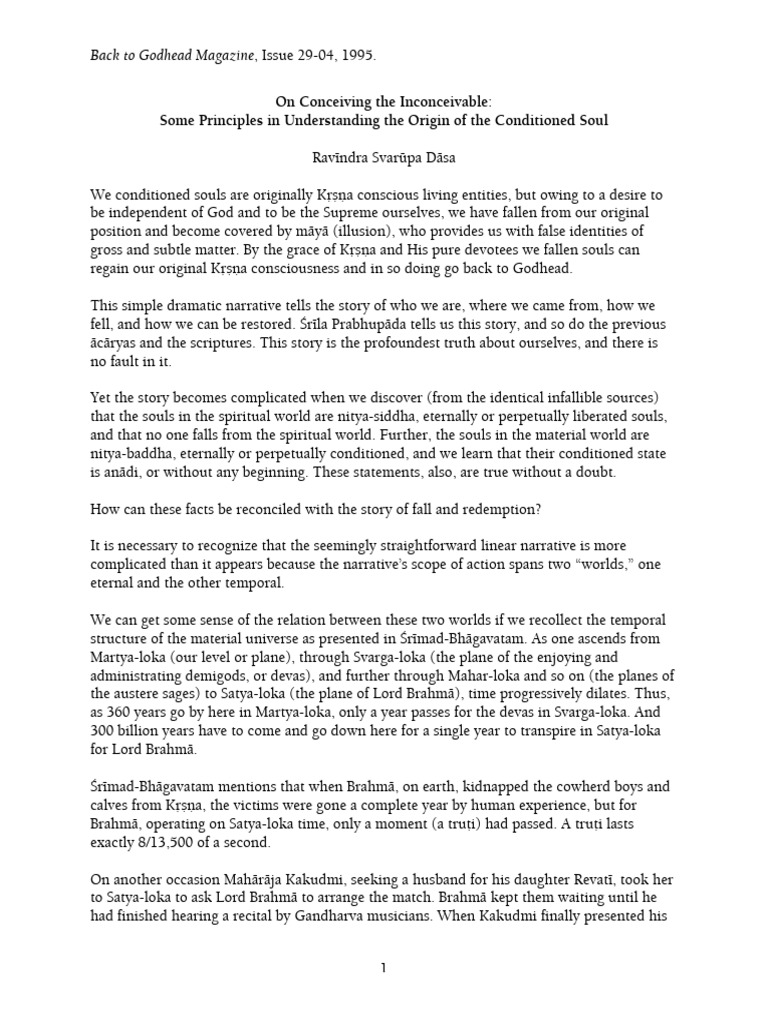 RAVINDRA SWAROOP PRABHU - On - Conceiving - The - Inconceivable About ...