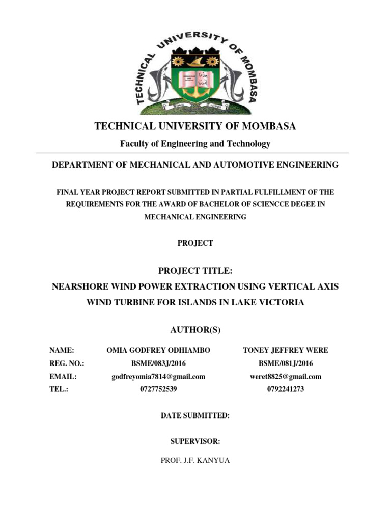 Nearshore Wind Power Extraction Using Vertical Axis Wind Turbine For ...